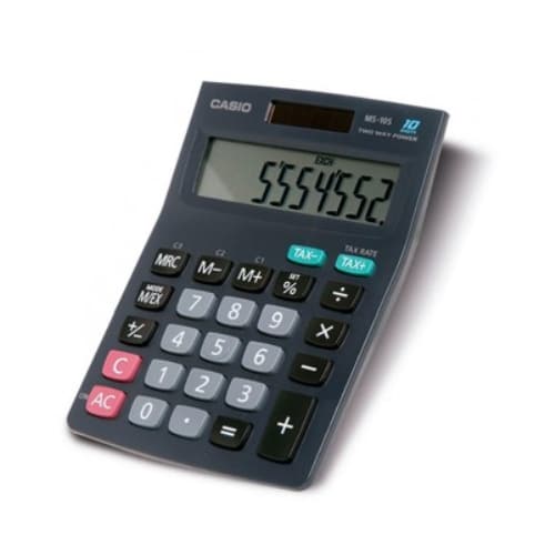 Calculadora de Escritorio 10 Dígitos MS 10S / MS 10B W Casio - SERVILIMAG